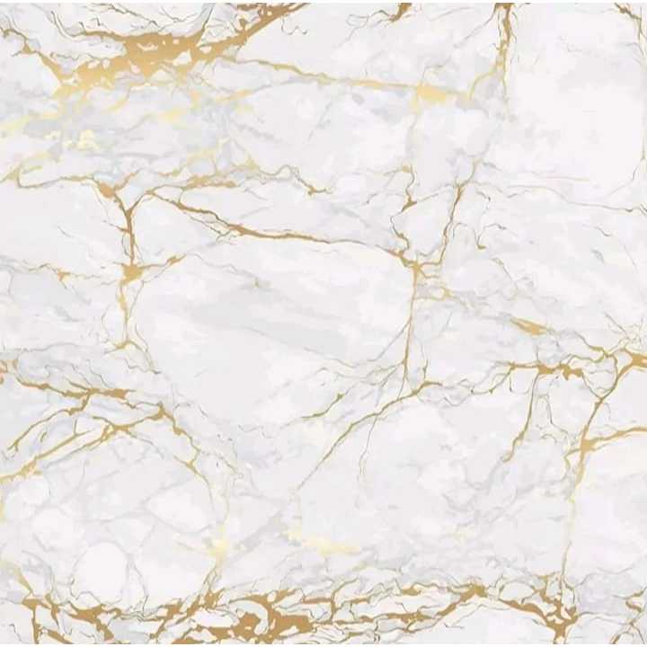 Jual WALLPAPER STIKER DINDING MARMER KUNING SILVER ESKLUSIF DESIGN 45CM ...