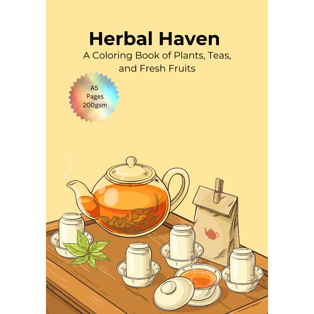 Jual Coloringbook.id Herbal Haven A Coloring book of Plant, teas and ...
