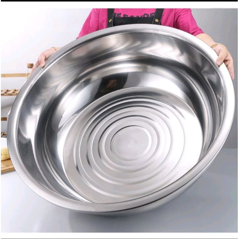 Jual Baskom Stainless Jumbo Baskom Stainless Serbaguna Jumbo 70cm ...