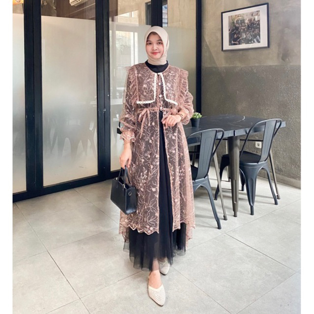 Jual QOME - Tunik Bruklat / Tuniku Ivy / Tunik Kondangan / Tunik Mewah ...