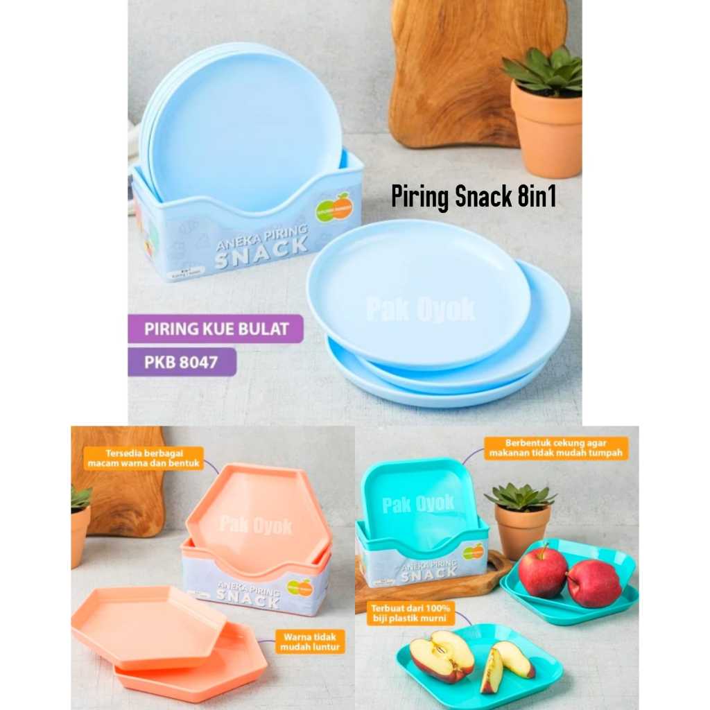 Jual 8 Pcs Piring Snack / Piring Plastik Bentuk Unik / Piring Souvenir ...