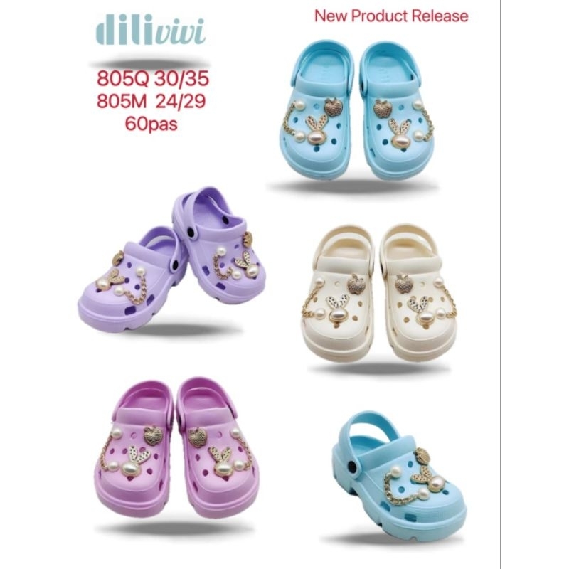 Jual Sandal Baim Anak Perempuan Jibbitz Rabbit Mutiara Dan Labubu Dili ...