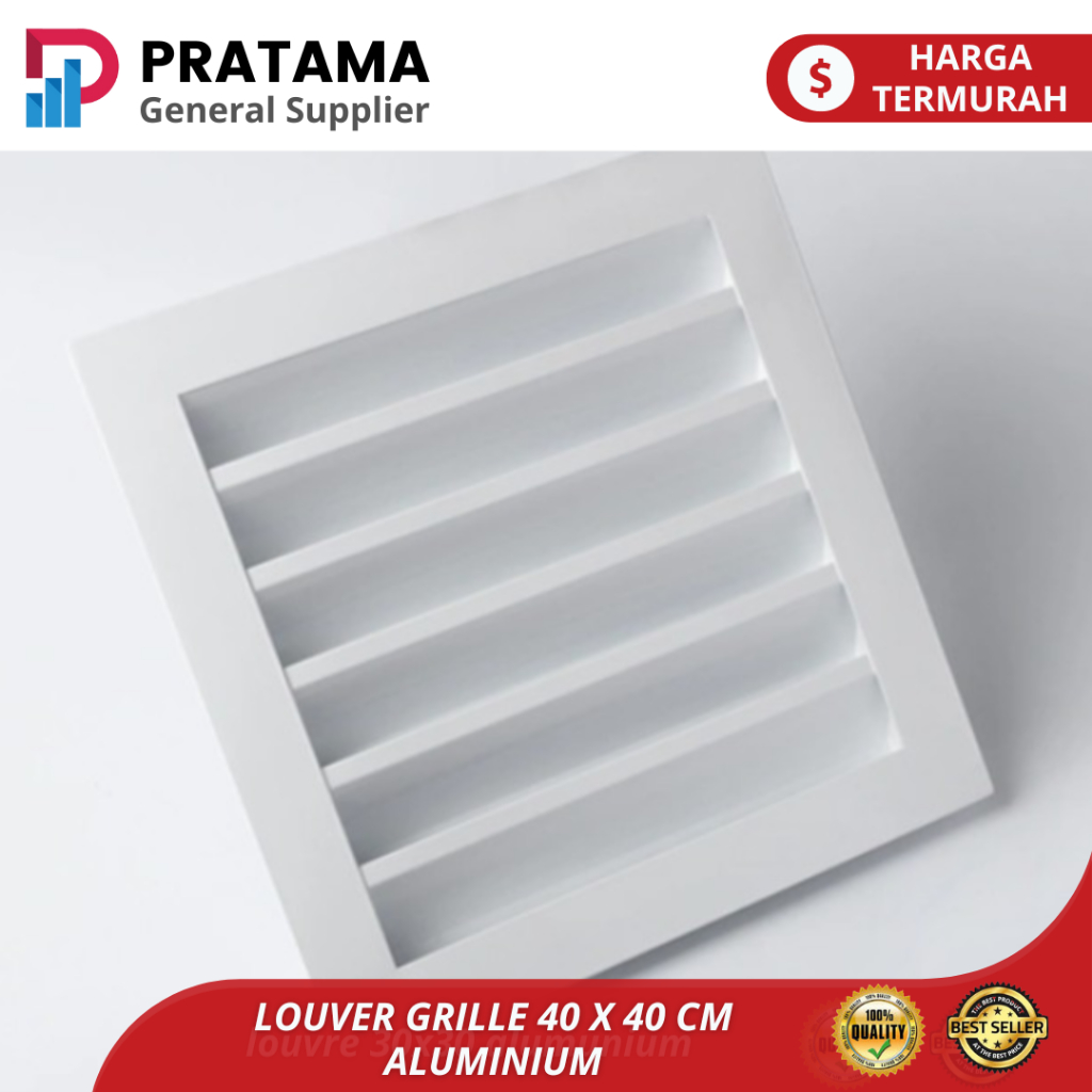 Jual Louver Grille 40x40 cm ALUMUNIUM Louvre Ducting exhaust | surabaya ...