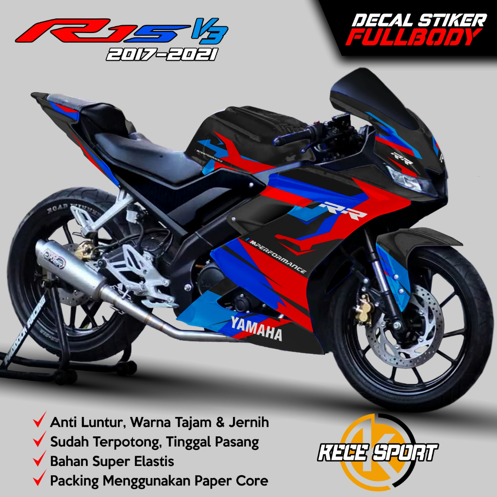 Jual BISA COD Sticker Decal R15 V3 Sticker Decal Motor Yamaha R15 V3 ...