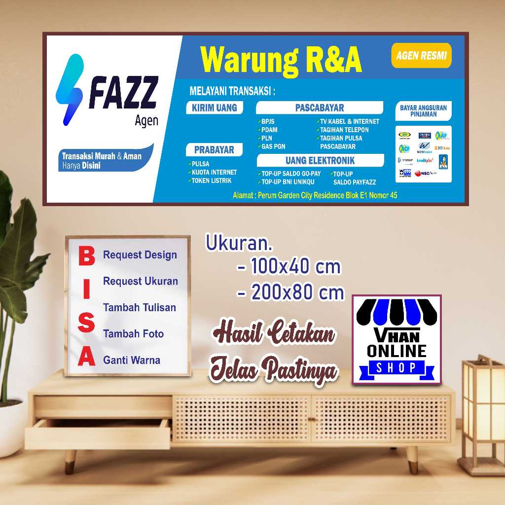 Jual Cetak Banner Spanduk MMT Agen Fazz Atau Konter Design Cerah Bagus ...