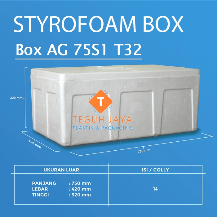 Jual Styrofoam Gabus Box AG 75 S1 Super Garuda Kotak Gabus Ikan Buah 75 ...