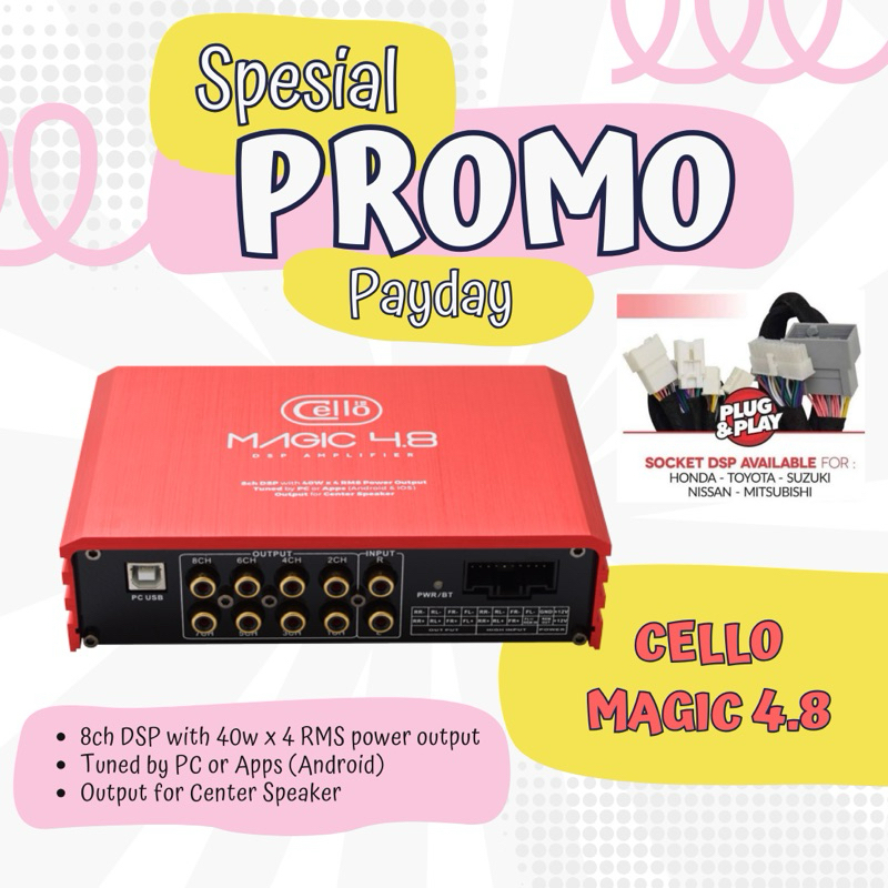 Jual Cello MAGIC 4.8 DSP Processor Amplifier Prosesor Equalizer 8ch ...