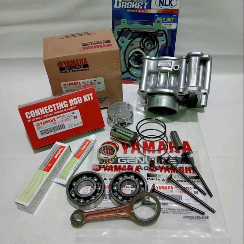Jual Blok seher 1S7 Komplit stang seher+bearing+klep set+lem Yamaha Jupiter mx 135 old new ...