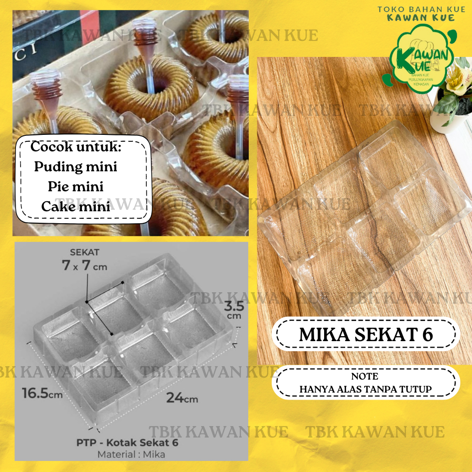 Jual MIKA PUDDING SEKAT 6 DAN 9 TATAKAN MIKA ALAS PUDDING TRAY MIKA ...