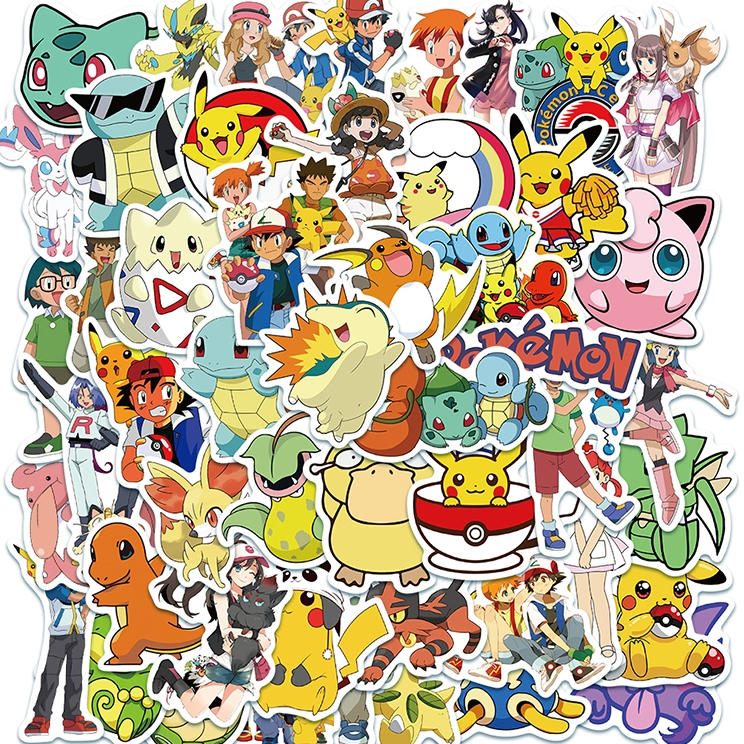 Jual [50PCS]Stiker Lucu Pikachu Pokemon Stiker Kartun Stiker Anak Decal ...