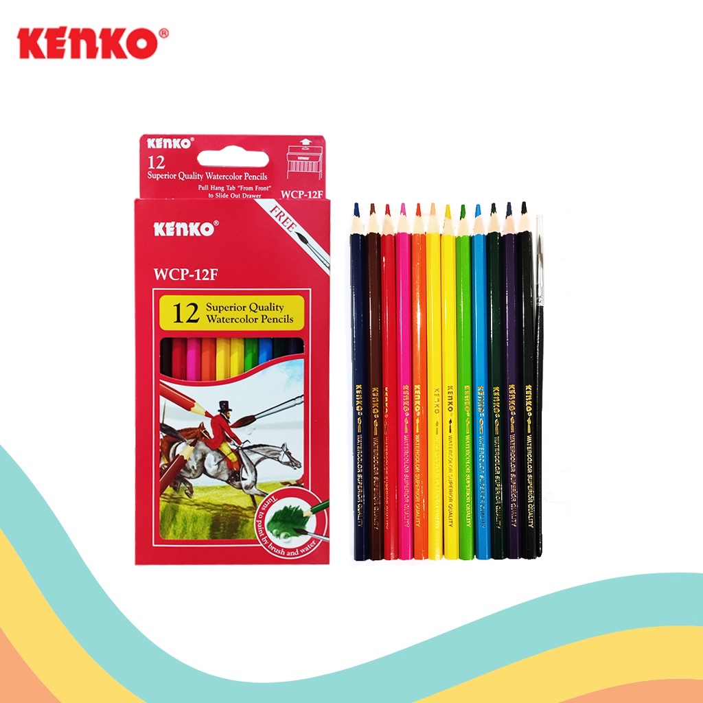 Jual PENSIL 12 WARNA PANJANG KENKO (1 PCS) | Shopee Indonesia
