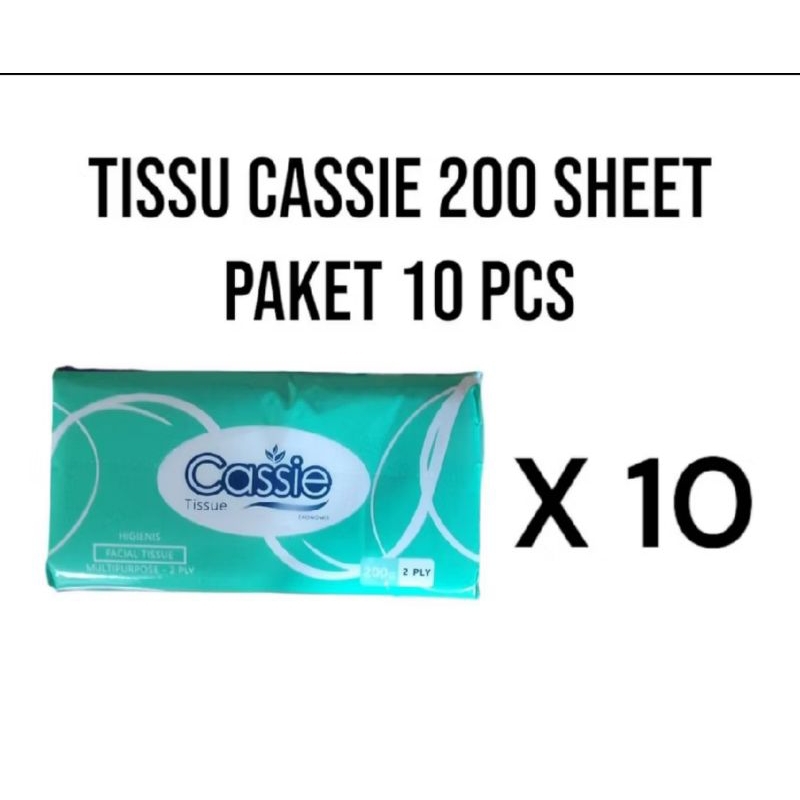 Jual Tissue Cassie 200 Sheet 2 PLY ( Paket 10 Bks ) | Shopee Indonesia