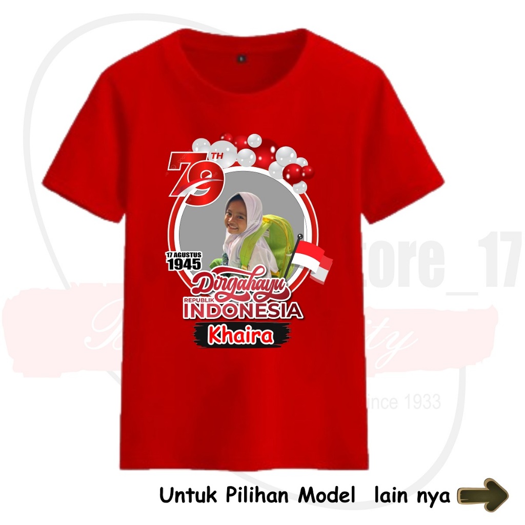 Jual Kaos Anak Hut Ri Ke 79 | Kaos Custom Anak Kemerdekaan 2024 | Kaos Custom Anak 17 Agustusan ...