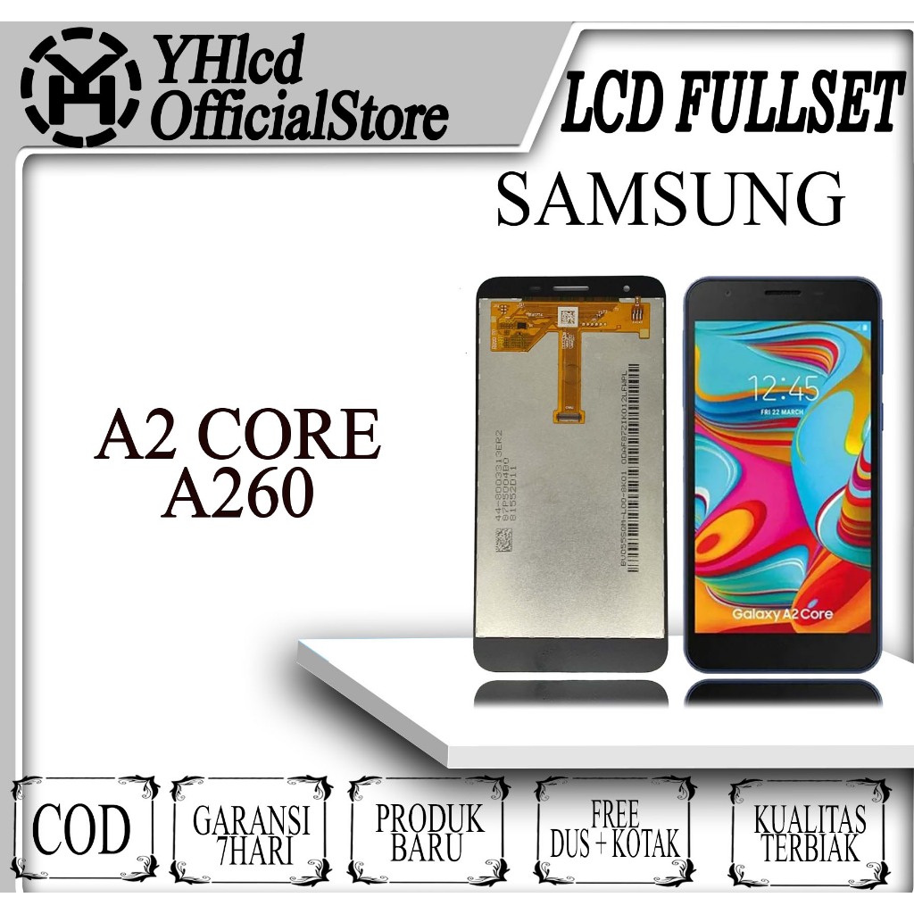 Jual LCD FULLSET TOUCHSCREEN SAMSUNG A2 CORE / A260 KUALITAS MUTU GLASS | Shopee Indonesia