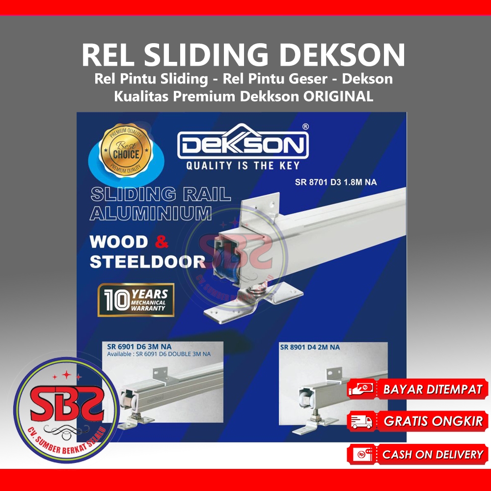 Jual DEKKSON / DEKSON Rel Sliding Track Dekkson Pintu Kayu Aluminium Besi Sliding Rail Track ...