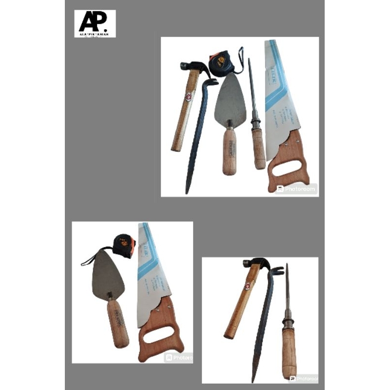 Jual Satu Paket Murah Alat Pertukangan linggis, Palu, Meteran, Kikir ...