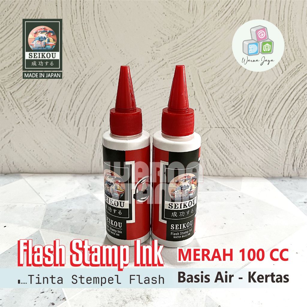 Jual TINTA STEMPEL FLASH IMPORT MERK SEIKOU 100 CC / TINTA STEMPEL ...