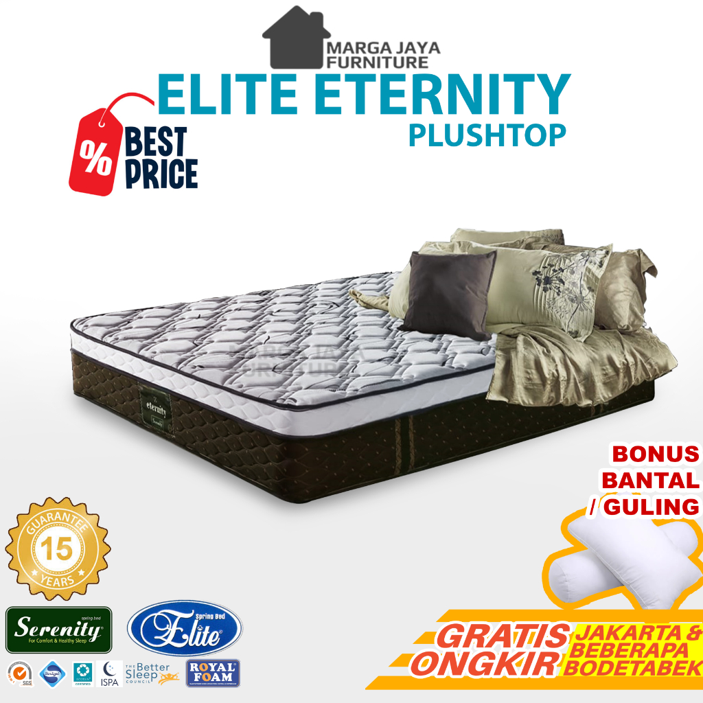 Jual Springbed Kasur Elite Serenity Eternity Honeymoon Plushtop 90 120 ...