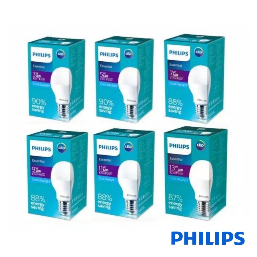 Jual PHILIPS ESS LED Bulb 3W 5W 7W 9W 11W 13W E27 6500K Putih | Shopee ...