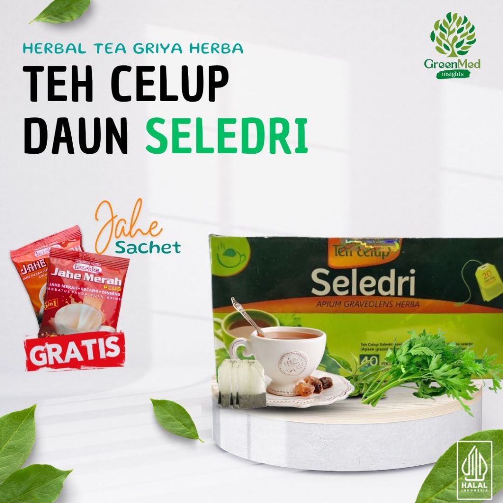 Jual Teh Daun Seledri Penurun Darah Tinggi Original Premium 20 Kantung ...