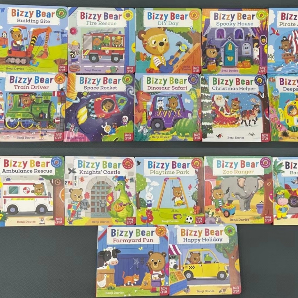 Jual Bizzy Bear Book Series Sliders Push Pull Board Books Hard Book ...
