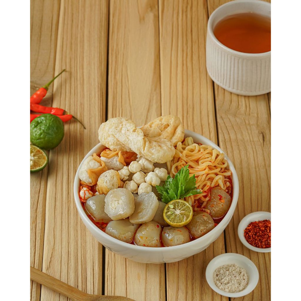 Jual Baso Khas Uhuuy - Bakso Aci Isi Ayam Suwir Original Komplit Dengan ...