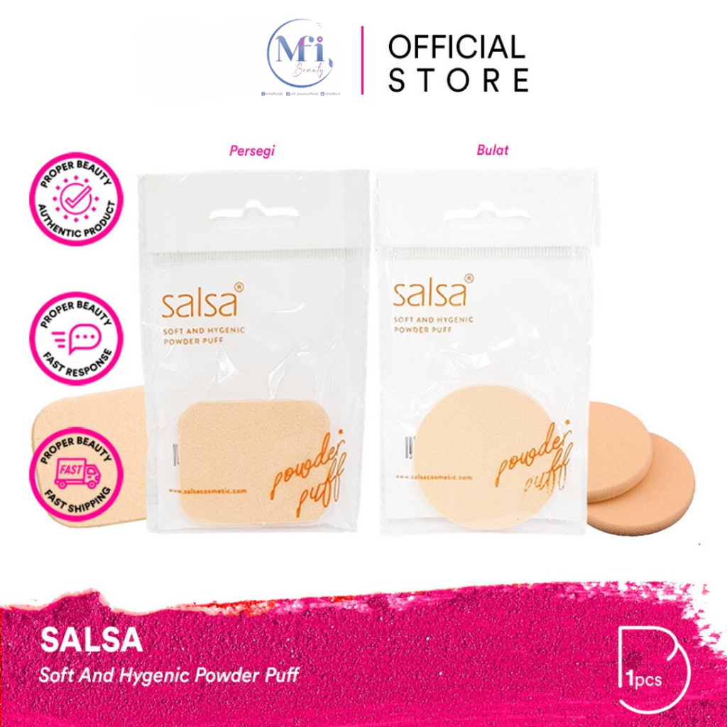 Jual MFI - Salsa Sponge Bedak Bulat & Persegi | Spons Bedak | Shopee ...