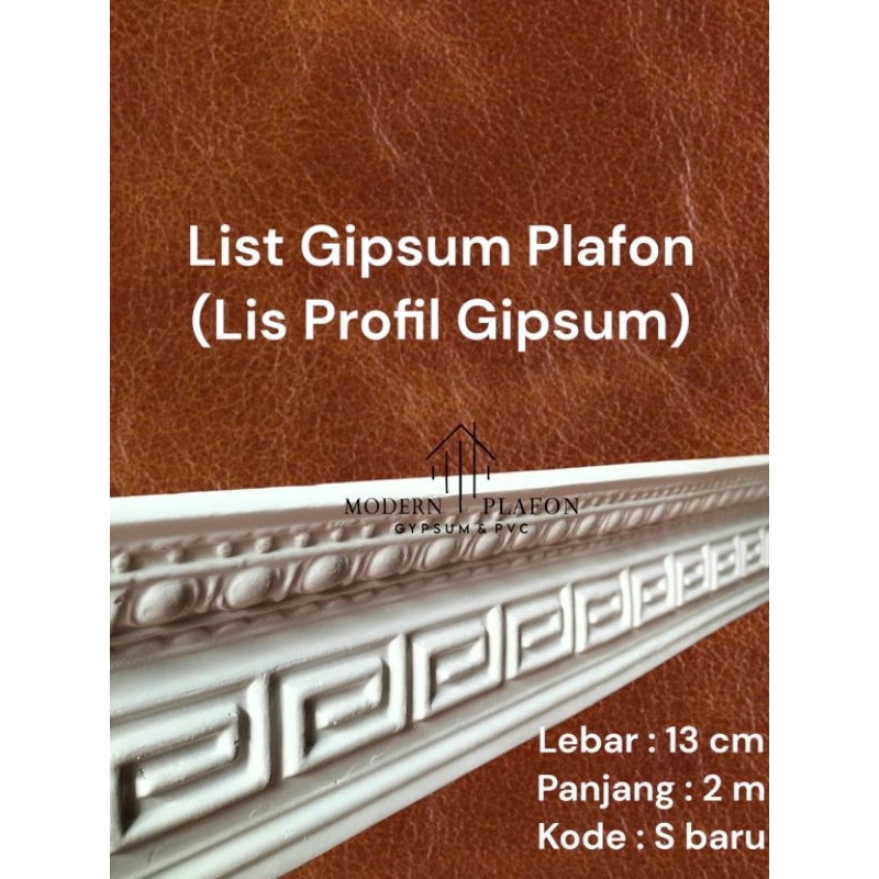 Jual Lis List Gypsum Gipsum plafon motif S baru 13 cm / List Gypsum ...
