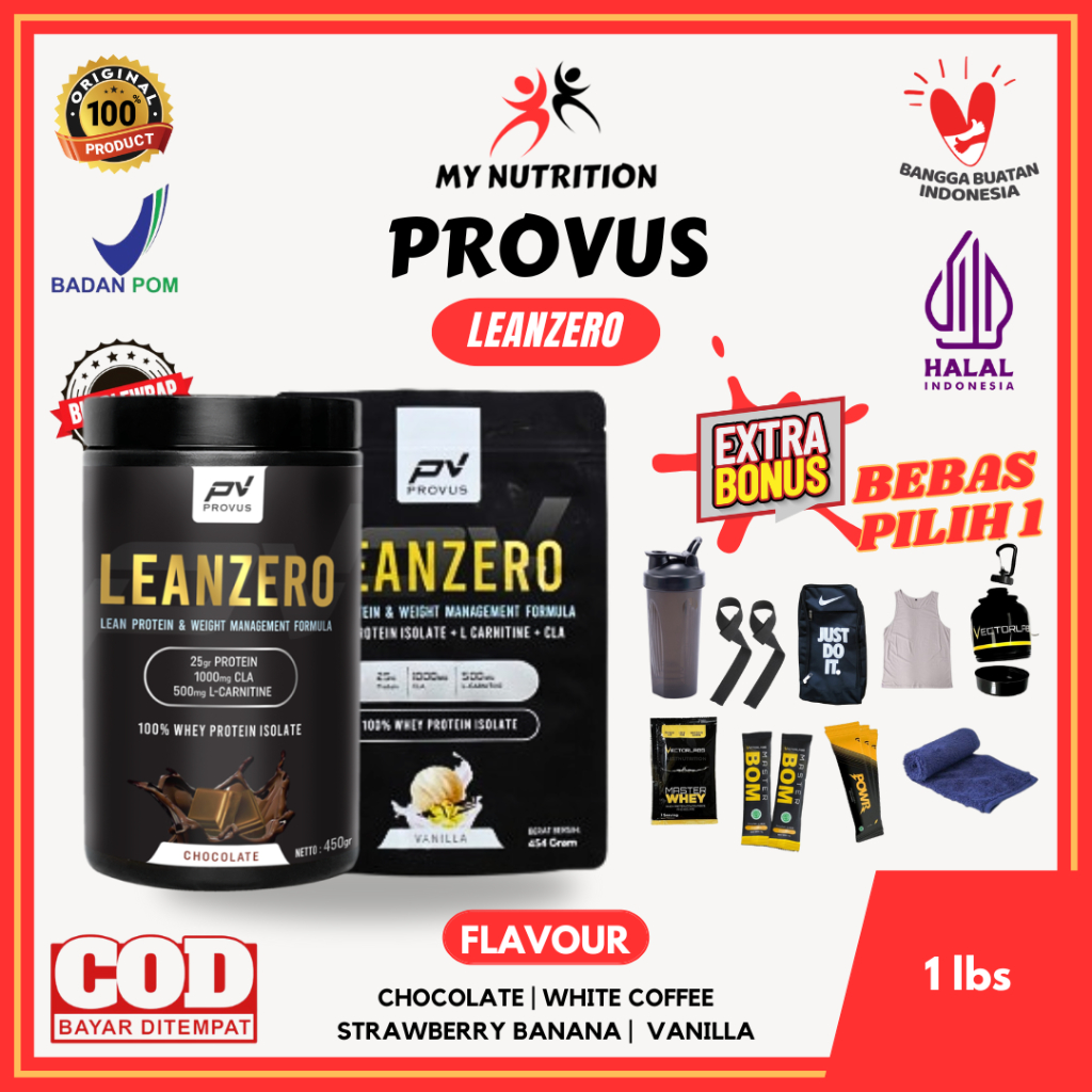 Jual Provus Leanzero Lean Zero 1 lbs 450 gram Susu Suplemen Whey ...