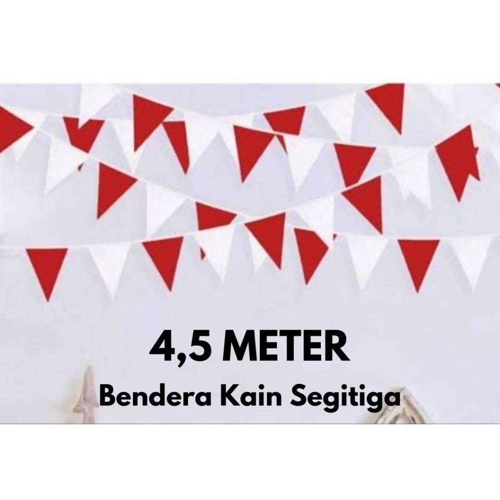 Jual 4,5 METER BENDERA KAIN SEGITIGA/RAWIS/RENTENG BENDERA PESTA UMBUL-UMBUL MERAH PUTIH DAN ...