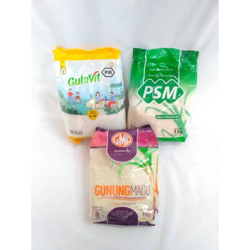 Jual MURAH Gula Pasir Kristal Putih 1 Kg - GMP Gunung Madu - PSM - Gula ...