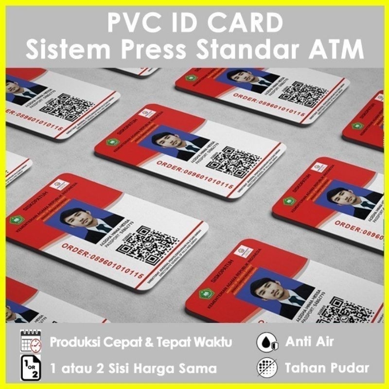 Jual id card name tag umroh umrah siskopatuh satuan sehari jadi bahan ...
