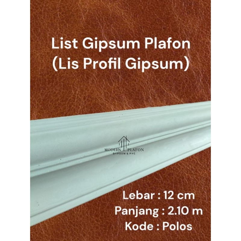 Jual List gypsum motif polos minimalis 12 cm / list profil gypsum lis ...