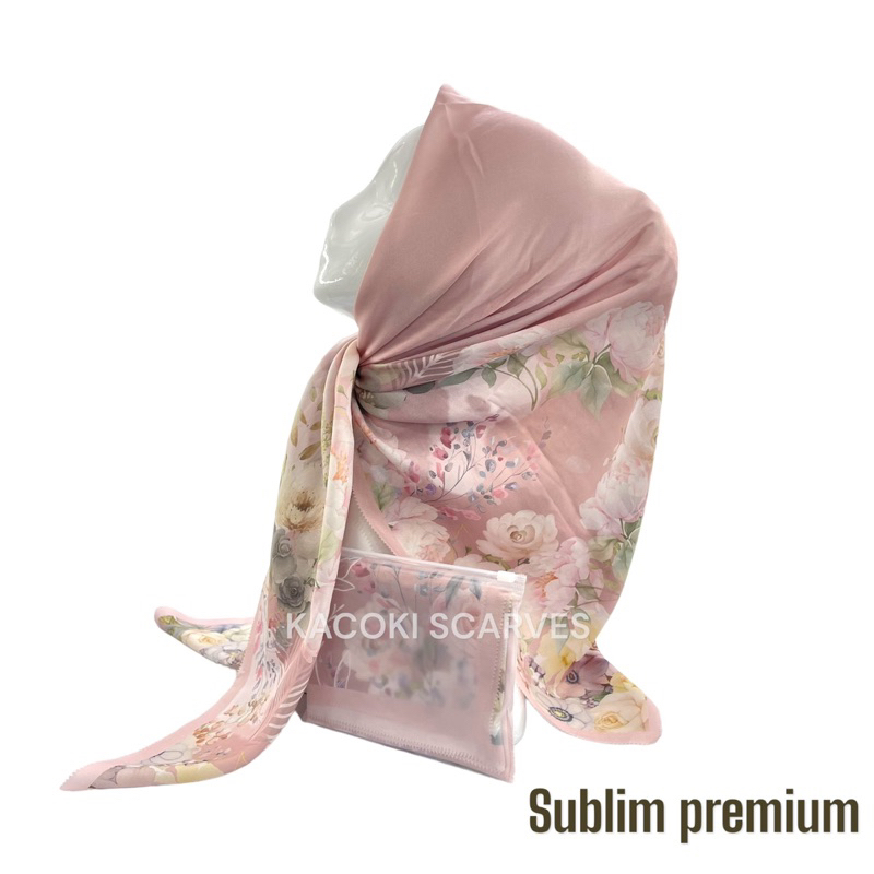 Jual Kacoki Scarves segi empat motif standar dan jumbo voal sublim ...