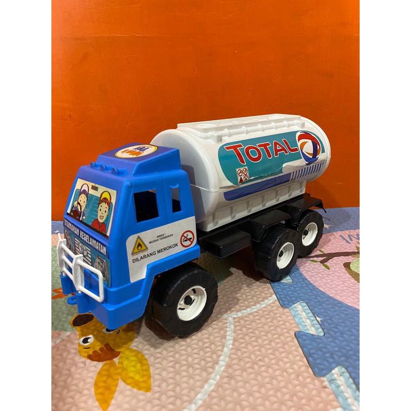 Jual Mainan Anak Truck Tanki Dorong Pertamina Shell Air 30cm Mobil ...