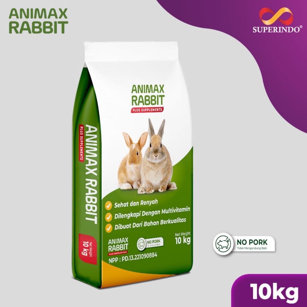Jual ANIMAX PLUS RABBIT FOOD 10KG - Makanan Kelinci Animax Plus Rabbit ...
