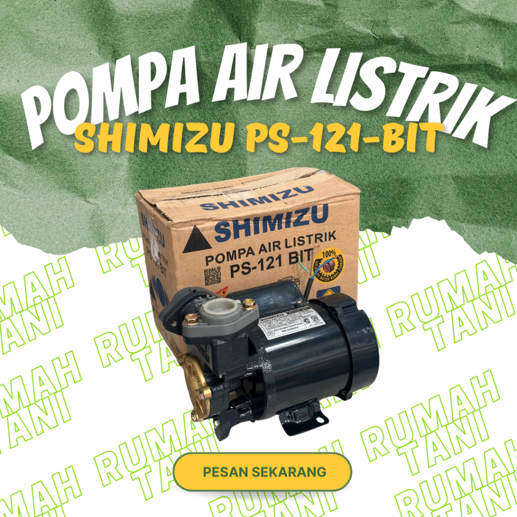 Jual POMPA AIR LISTRIK SHIMIZU PS-121-BIT/POMPA AIR SUMUR DANGKAL NON OTOMATIS SHIMIZU PS-121 ...