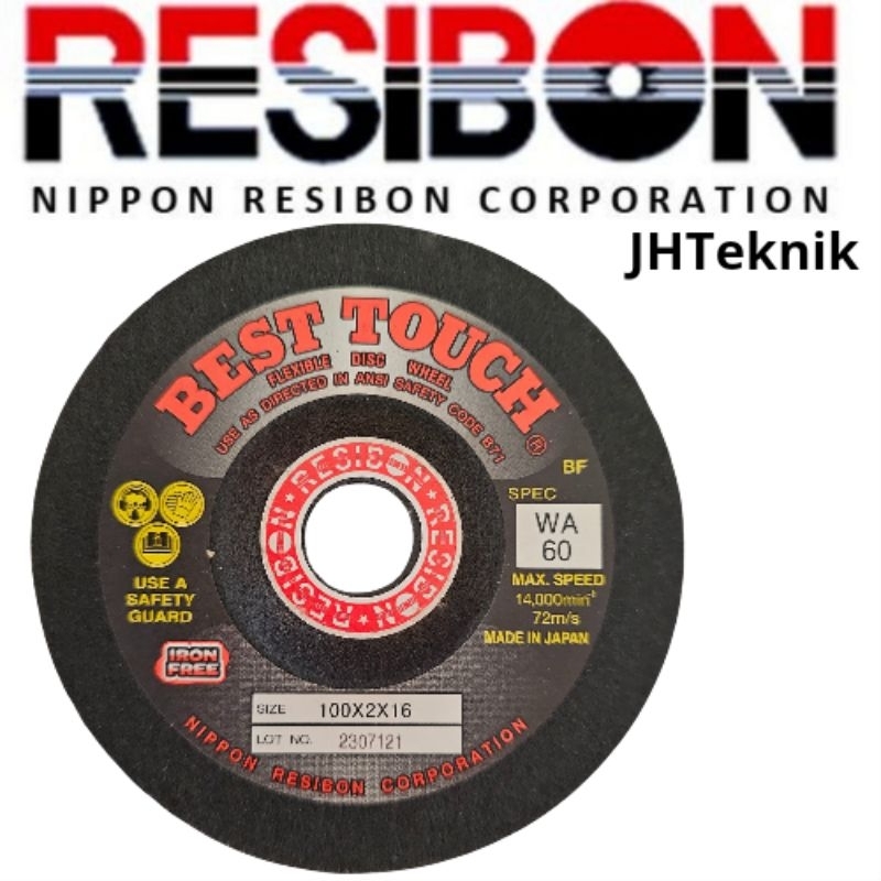 Jual JHTeknik Nippon Resibon Flexible 4 inch WA 60/Batu Gerinda Poles 4 ...
