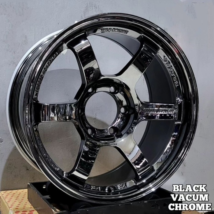 Jual velg mobil r18 TE37 BLACK CHROME velg ring 18 pajero fortuner ...
