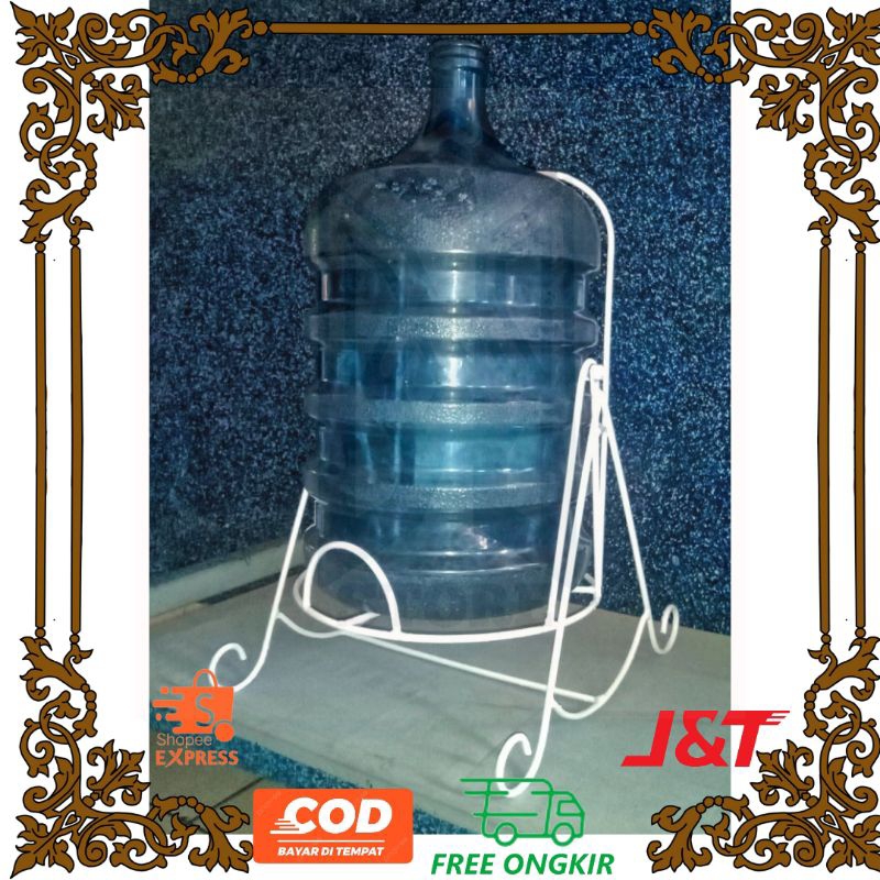 Jual Rak Tempat Galon Besi Unik kuat dan Murah/Hitam Putih | Shopee ...