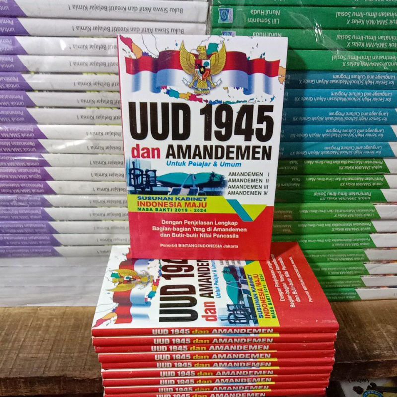 Jual Buku Original UUD 1945 dan AMANDEMEN Untuk Pelajar & Umum Bintang Indonesia Jakarta ...