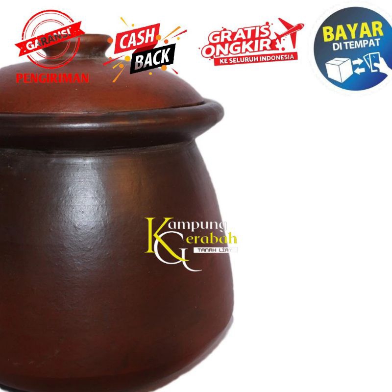 Jual KWALI TANAH LIAT 7-10 LITER | KWALI SOTO | KWALI GERABAH | KWALI ...