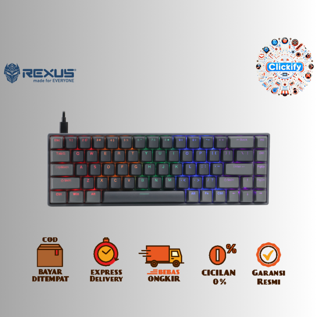 Jual KEYBOARD GAMING MECHANICAL REXUS KX3 | Shopee Indonesia