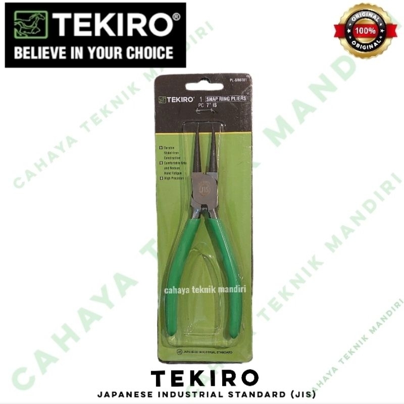 Jual TEKIRO PL-SR0781 Tang snap ring IS ukuran 7 inch / tang spi lurus ...