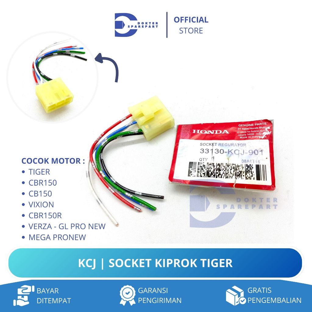 Jual SOCKET REGULATOR KIPROK TIGER / CBR150 / CB150 / VIXION / MEGAPRO ...
