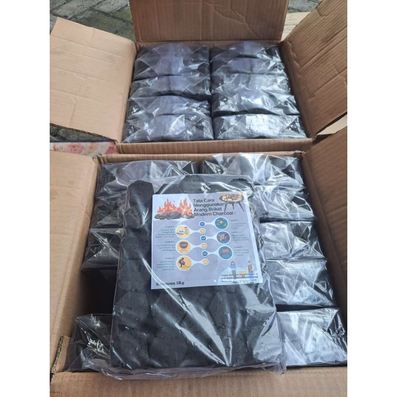 Jual COD 1KG Arang bakar Arang briket mudah menyal tahan lama cocok untuk berbecue | Shopee ...