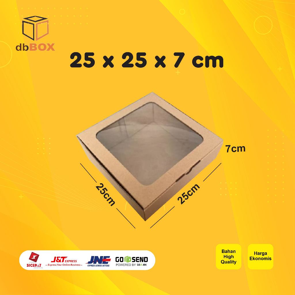 Jual BOX MIKA 25x25x7 cm kardus die cut, untuk kue hampers gift box ...