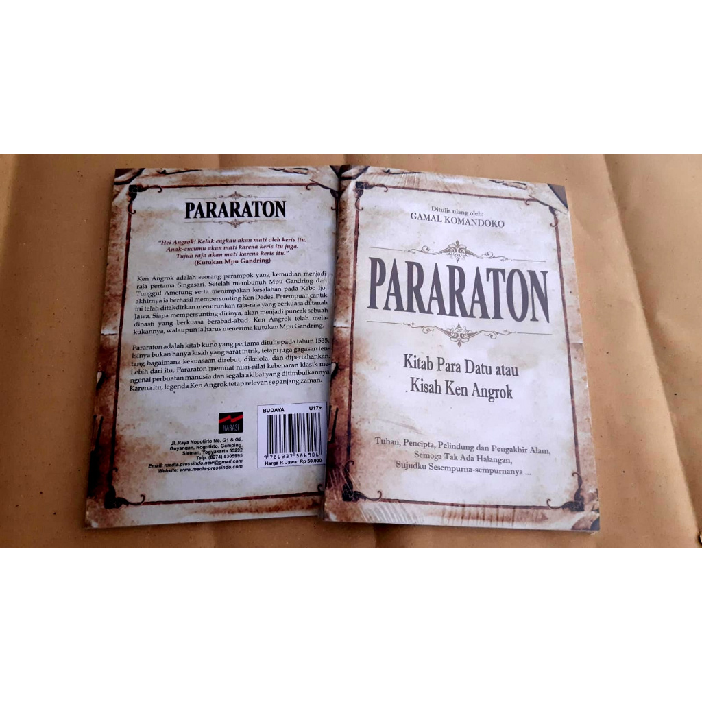 Jual Kitab Pararaton (Kitab Para Datu atau Kisah Ken Angrok) | Shopee ...