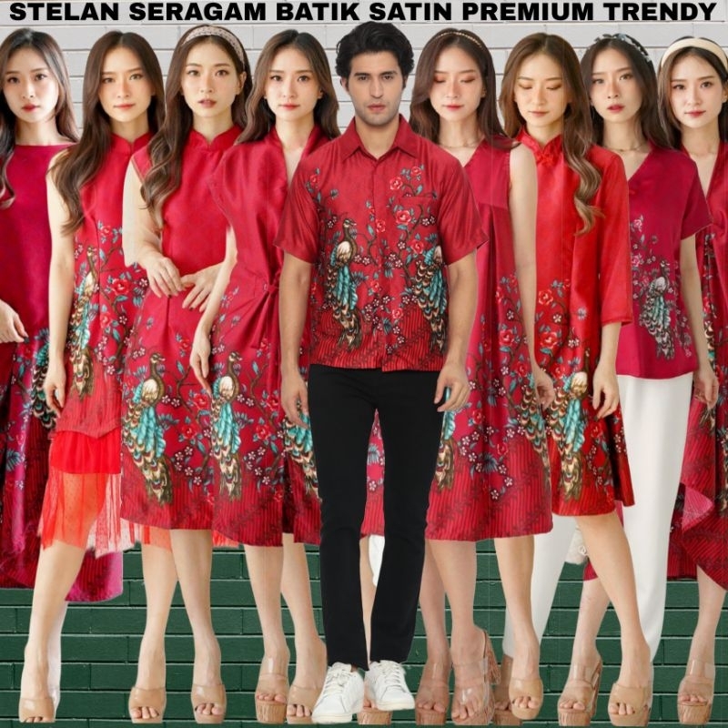 Jual SET SERIES BCY RED SERIES//BATIK SARIMBIT KELUARGA//BATIK SATIN ...