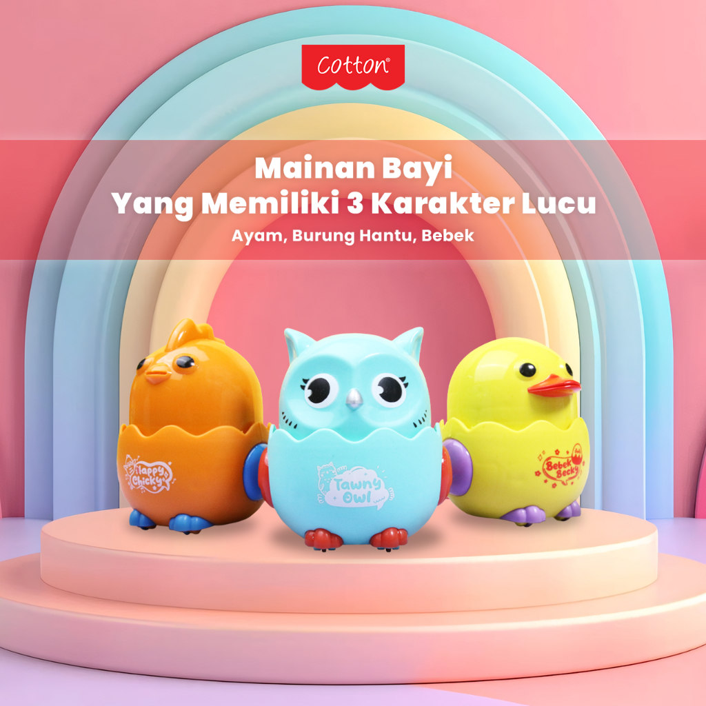 Jual Cotton Mainan Anak Telur Berjalan Mainan Anak/Bayi Tekan dan Jalan ...
